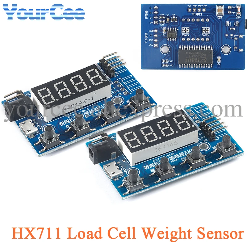 Hx711 Load Cell Ad Weight Pressure Sensor Ad Module With Display 24-bit ...
