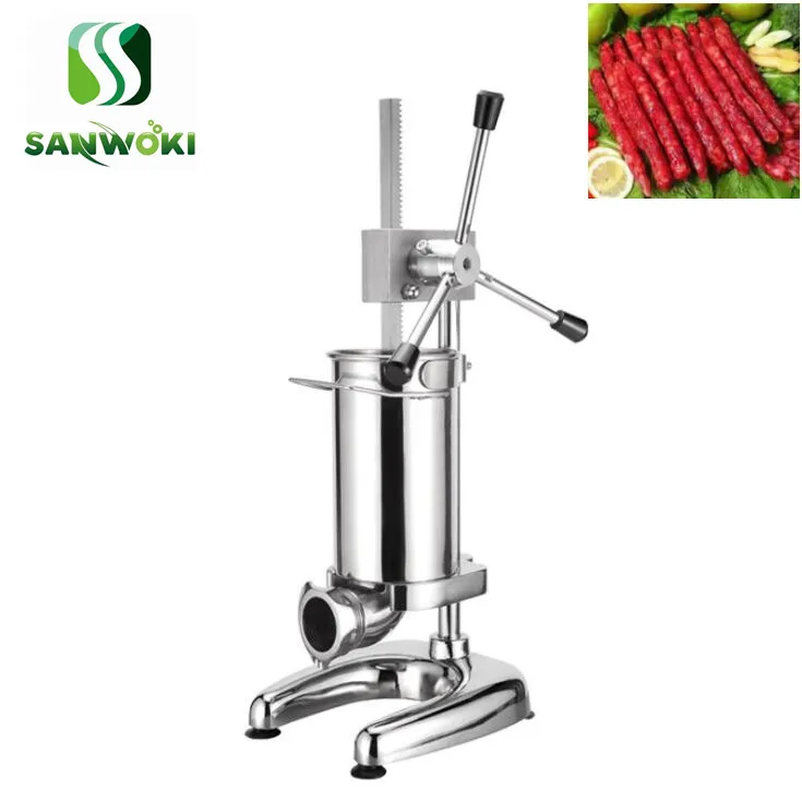 3l Manual Sausage Stainless Steel Sausage Stuffer Tubes Machine Salami ...
