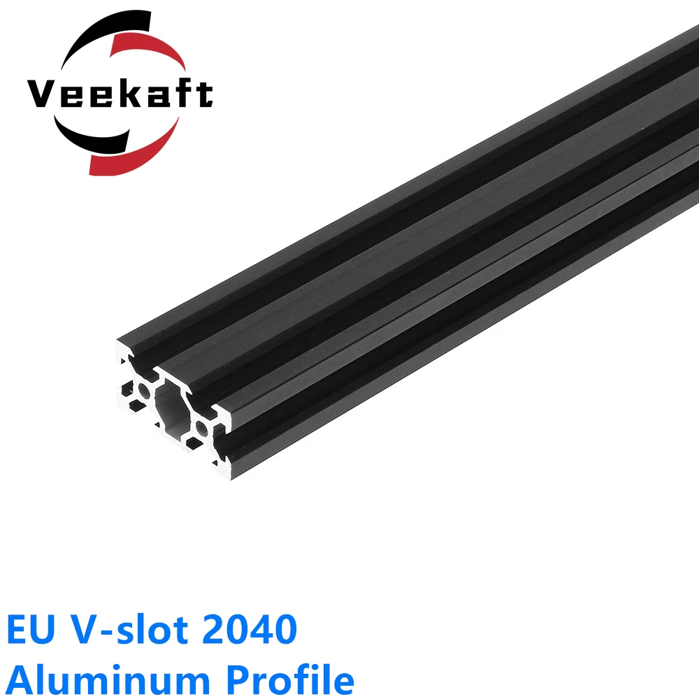 1PC V-slot 2040 Black Anodized Aluminum Profile EU Standard Extrusion ...