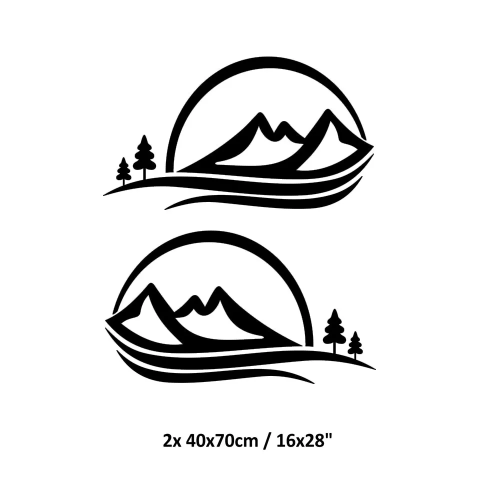 Decals, Stickers & Vinyl Art Camper les montagnes autocollant camping ...