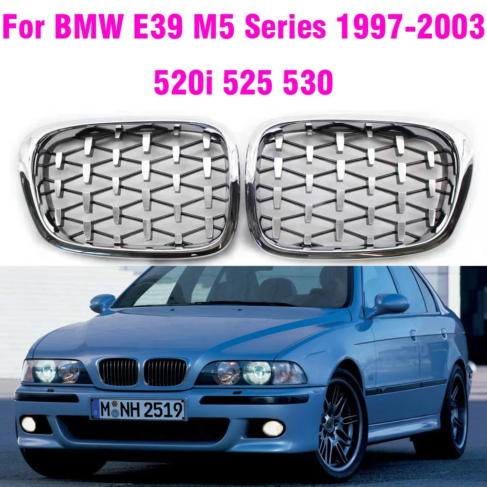 Front Gloss Black Front Diamond Kidney Grille Gypsophila Grille For BMW ...