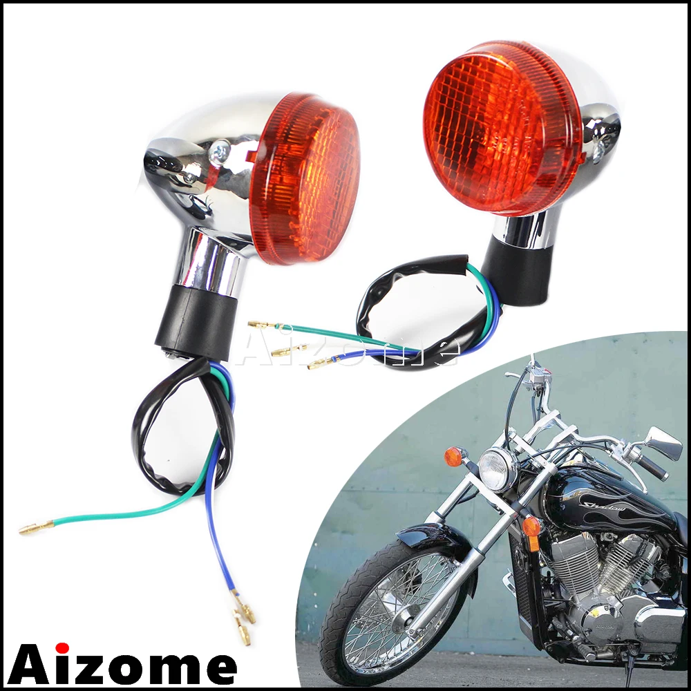 Motorcycle Front Turn Signals Light For Honda Shadow 400 750 VT750 2004 ...