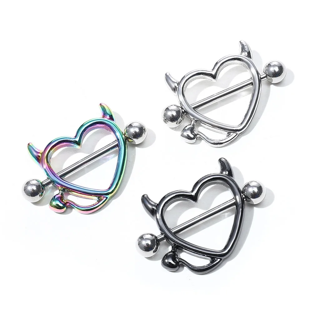 Piercing-de-acero-inoxidable-para-el-pecho-joyer-a-para-el-coraz-n ...