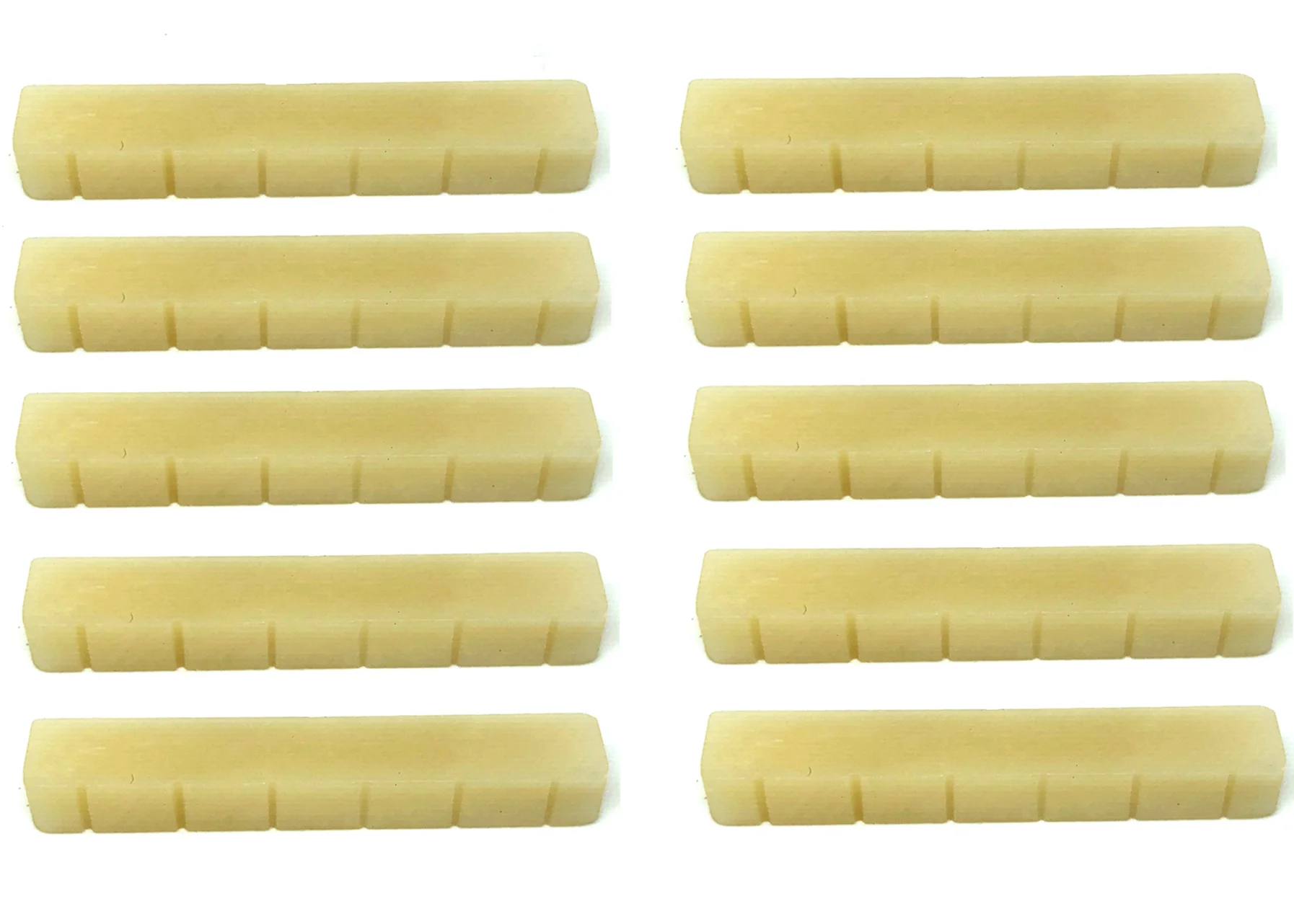 NEW 10PCS Unbleached cattle BONE Nut for Classical guitar 52x6x9mm ...