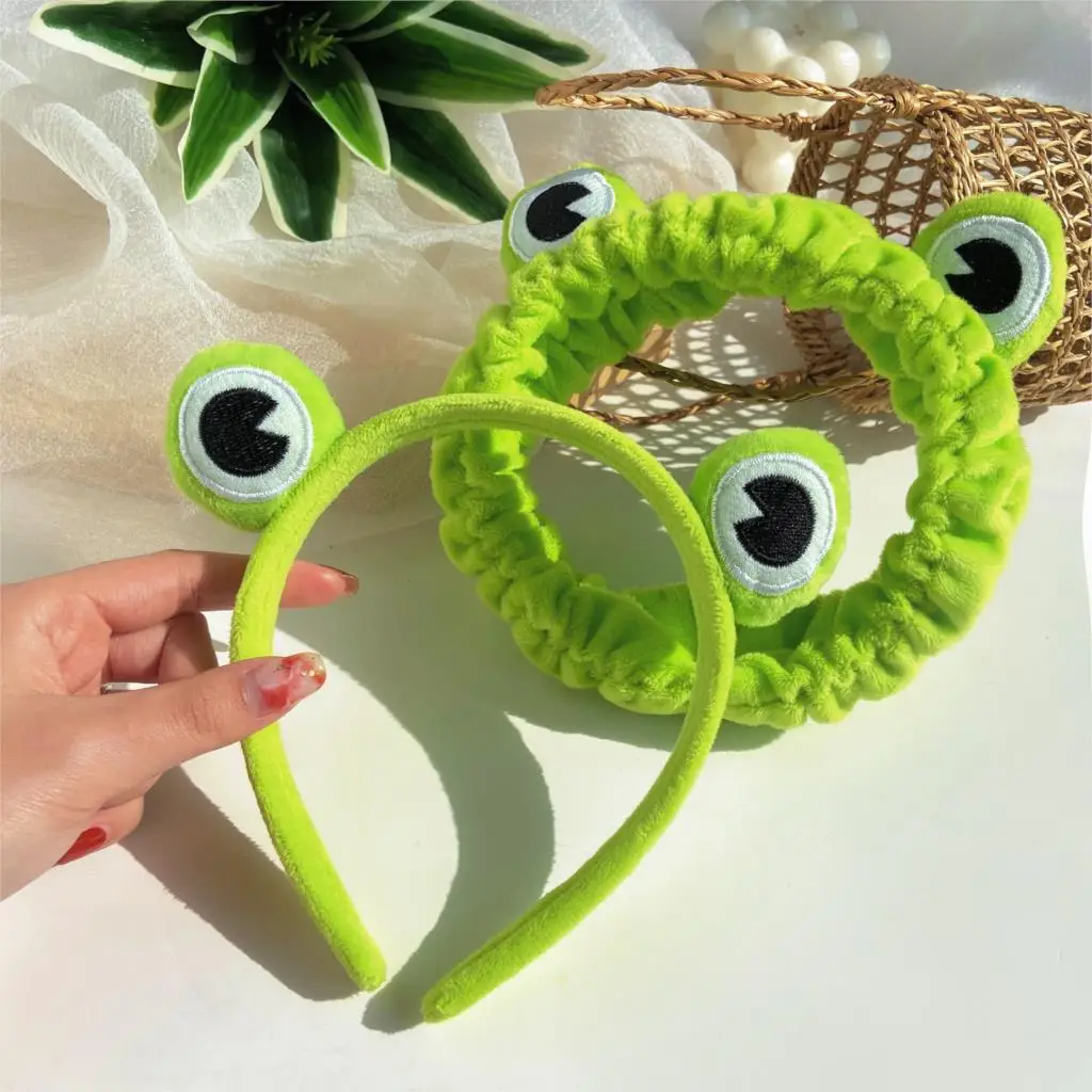 2021 Funny Frog Makeup Headband Wide Brimmed Elastic Hairbands Cute ...