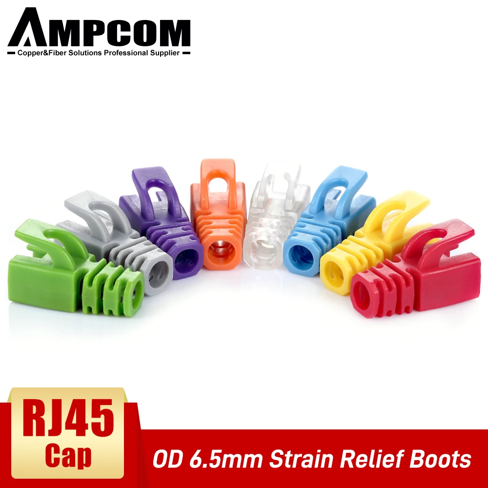 Ampcom Rj45 Ethernet Network Cable Strain Relief Boots Cable Connector ...