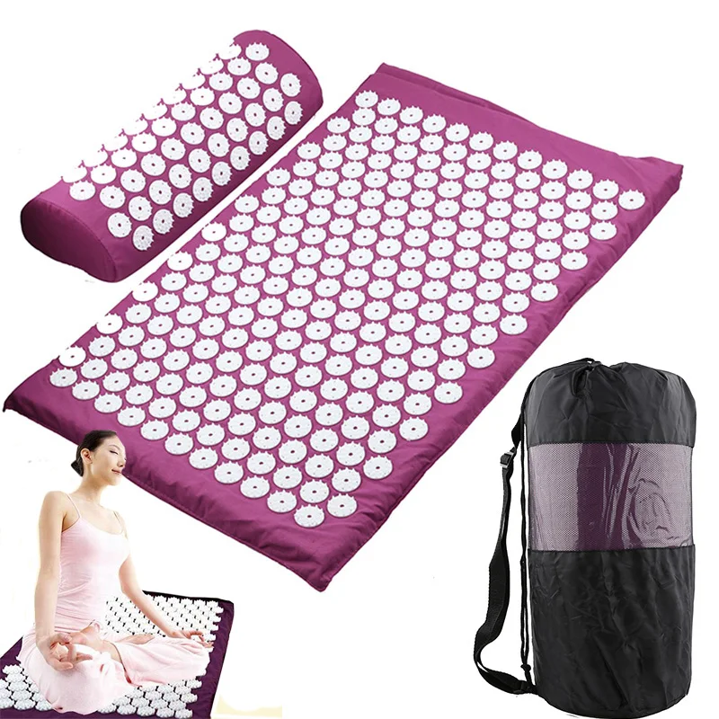 Massager Cushion Massage Yoga Mat Acupressure Relieve Stress Back Body ...