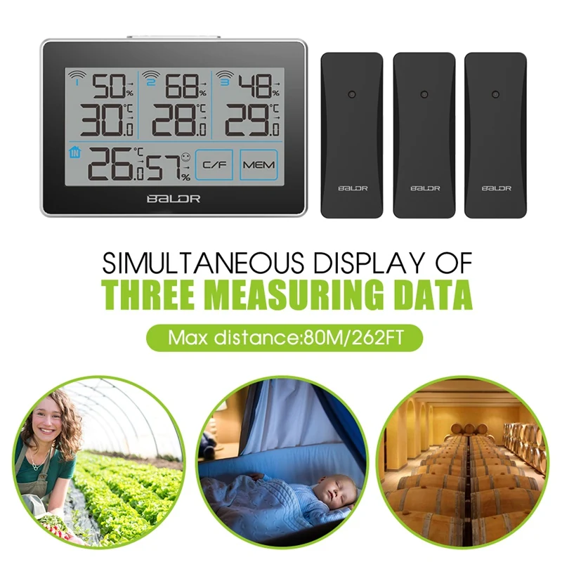 3-Wireless-Remote-Sensor-Weather-Station-Smart-Home-Thermometer ...