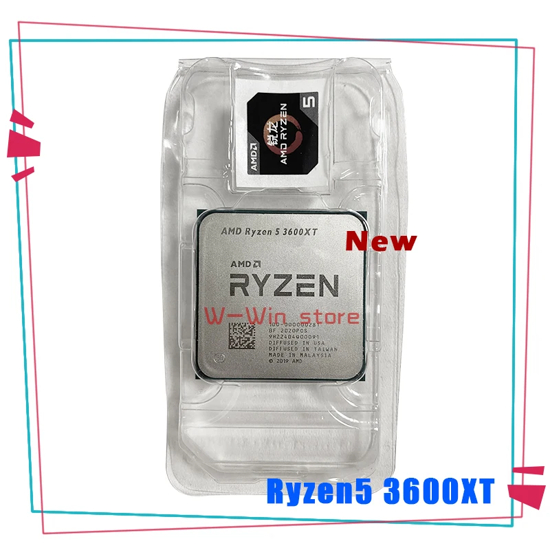Procesador de CPU AMD Ryzen 5 3600XT R5 3600XT 3,8 GHz, seis núcleos, 12 hilos, 7NM, 95W, L3 ...