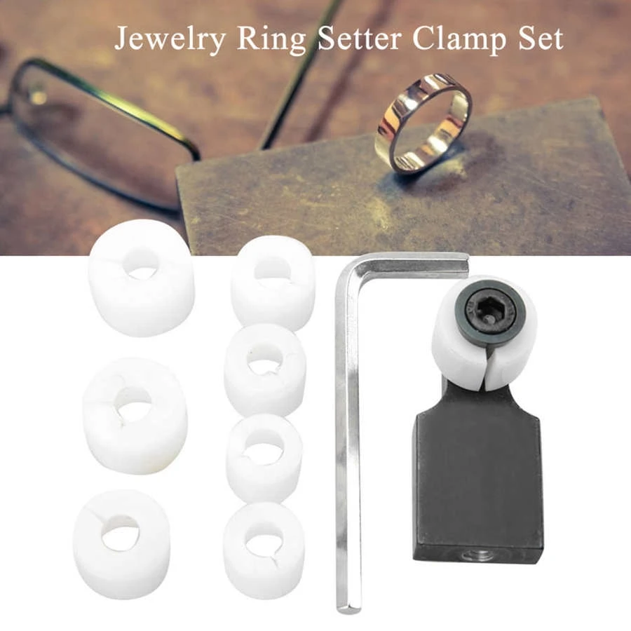 Jewelry Ring Setter Clamp with 7 Dies Locator Fixture Channel Diamond ...