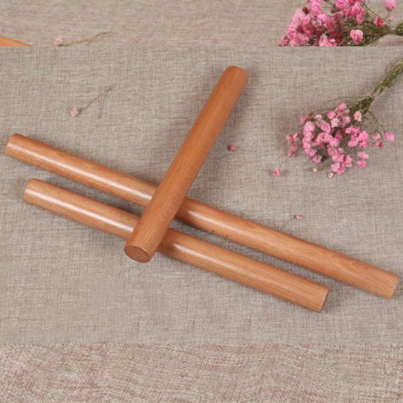Solid Natural Wood Cooking Tools 4 Size Fondant Cake Decoration Rollers ...