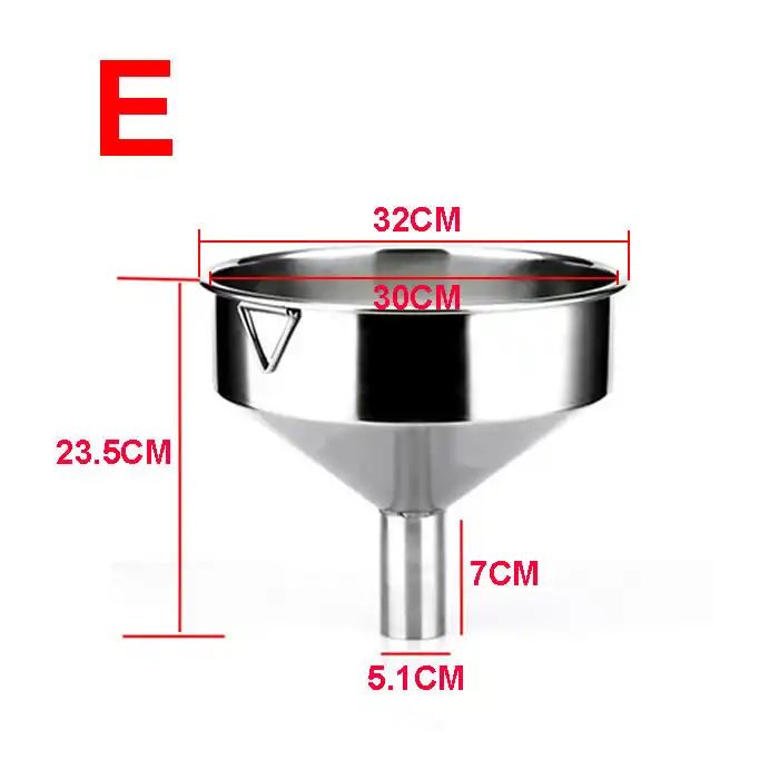 Large funnel stainless steel metal wine funnel fuel funnel large extra ...