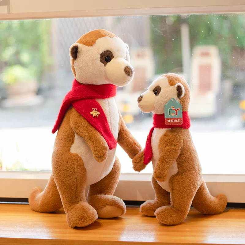 37/50cm lifelike Plush Toy Meerkat Animal Plush Doll Stuffed Mongoose ...