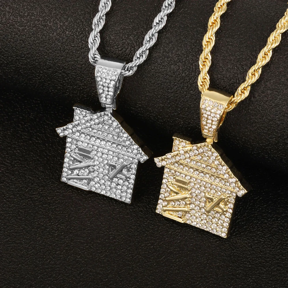 Hip Hop Bando Trap House Necklace Men Bling Bling Savage Pendant ...