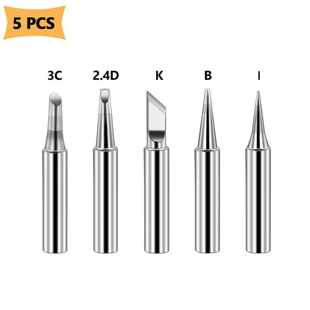 SOLID Soldering Iron Tips, 5PCS Assortment For Soldering, 48% OFF