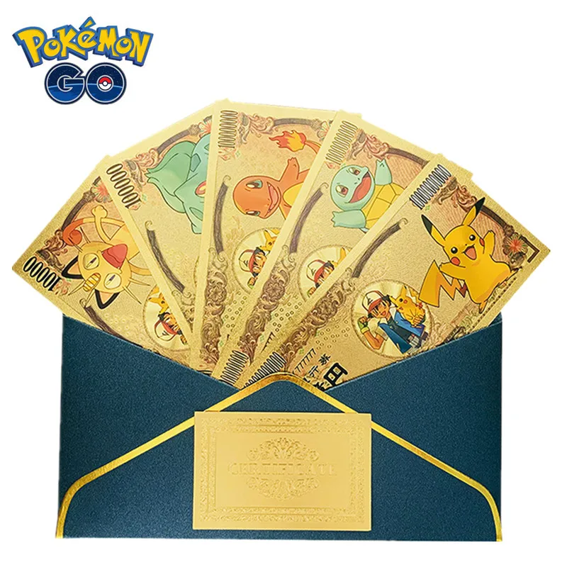 Anime tarjetas de Pokemon Pikachu Pokeball oro billete de pvc billetes ...