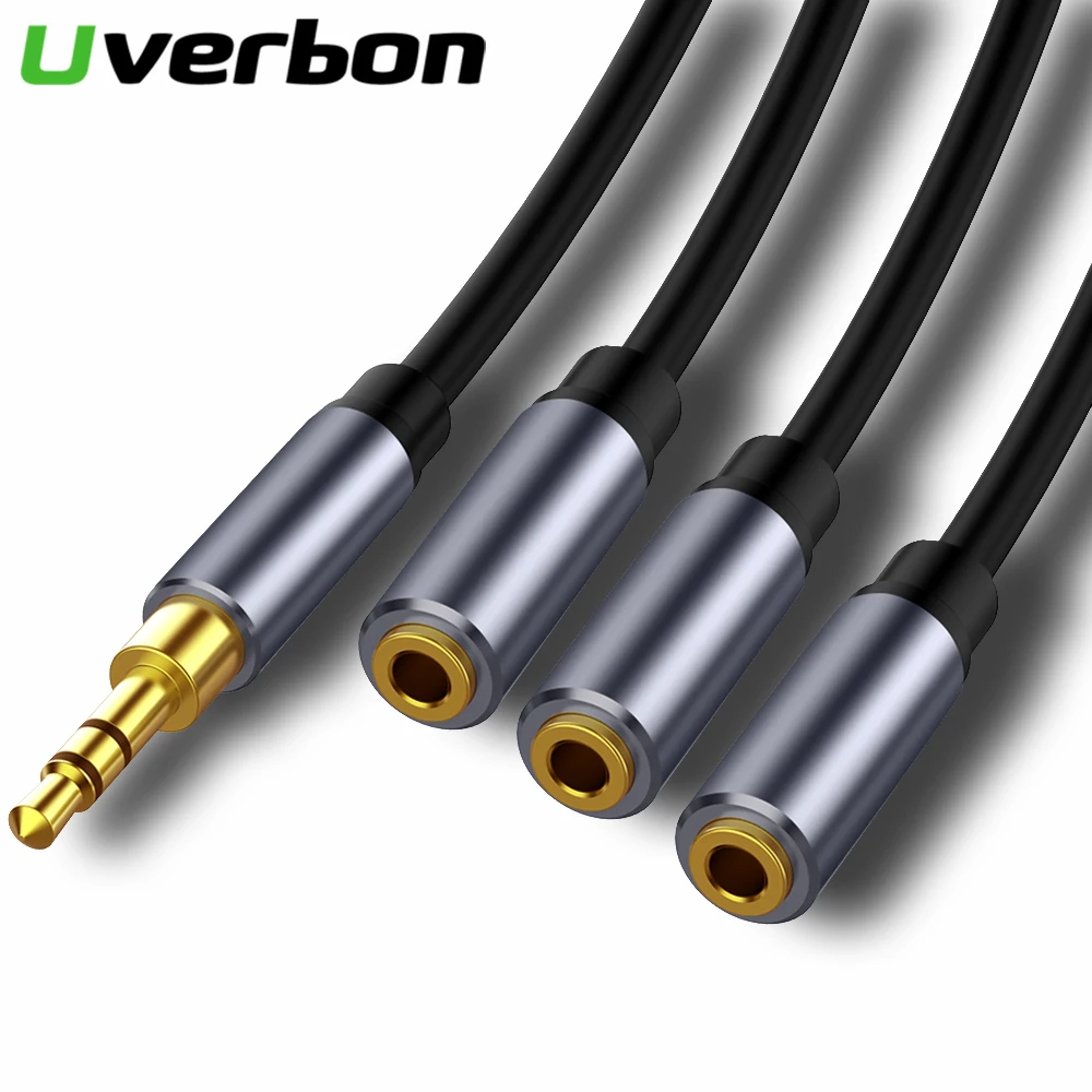 Headphone Splitter Audio Cable 3.5mm Female to 3 Male Jack 3.5mm ...