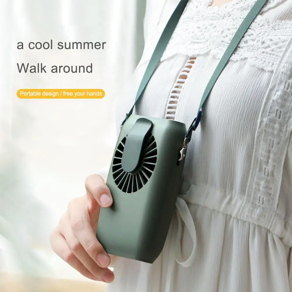 매달 수 있는 허리 Usb 충전 세워놓을 수 있는 목 팬 미니 핸드 헬드 다기능 휴대용 데스크탑 소형 선풍기 가전 시원한 바람 공기 디자인 다양한 색상hvac 시스템