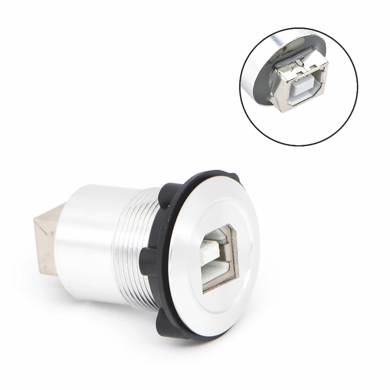 ELEWIND 22mm USB connector socket Panel mounting diameter metal USB ...