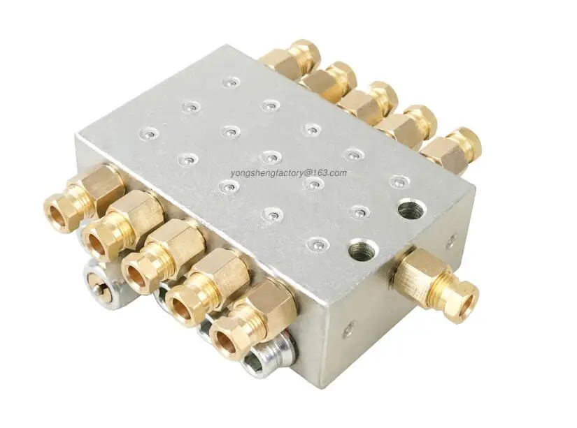 Progressive feeder block Resistance grease distributor SSV 2 16 outlets ...