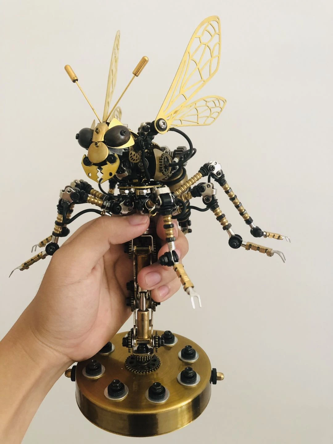 3D Mechanical Wasp Assembly Craft Stainless Steel Insect Puzzle Model ...