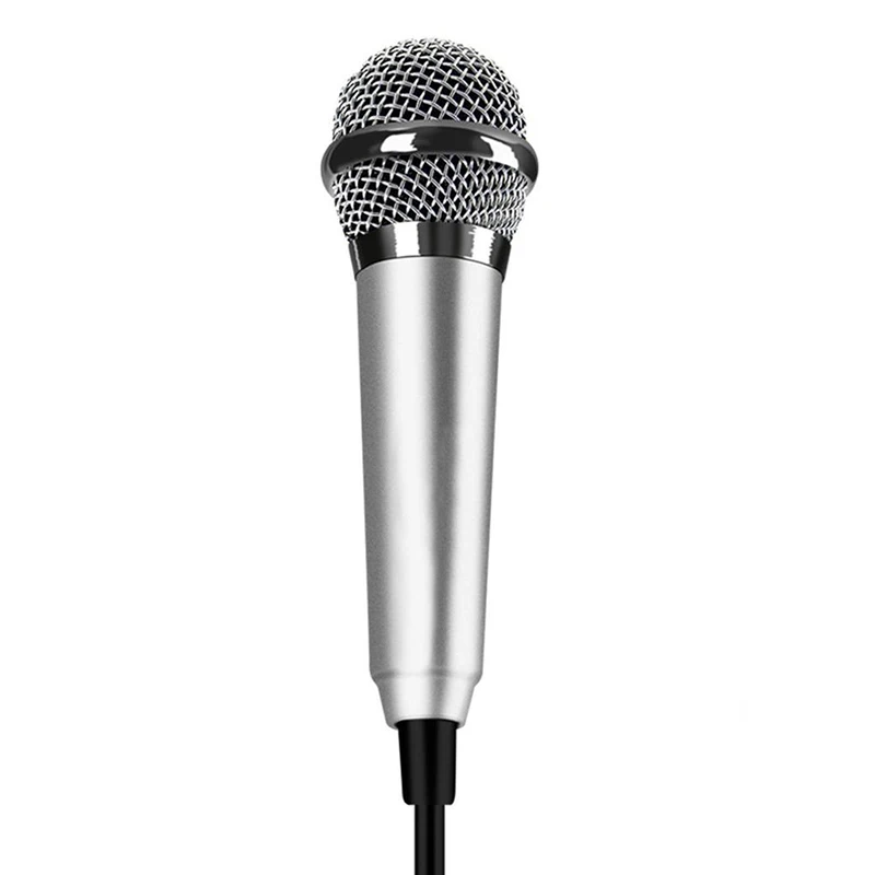 Portable 3.5mm Stereo Studio Mic KTV Karaoke Mini Microphone For Cell ...