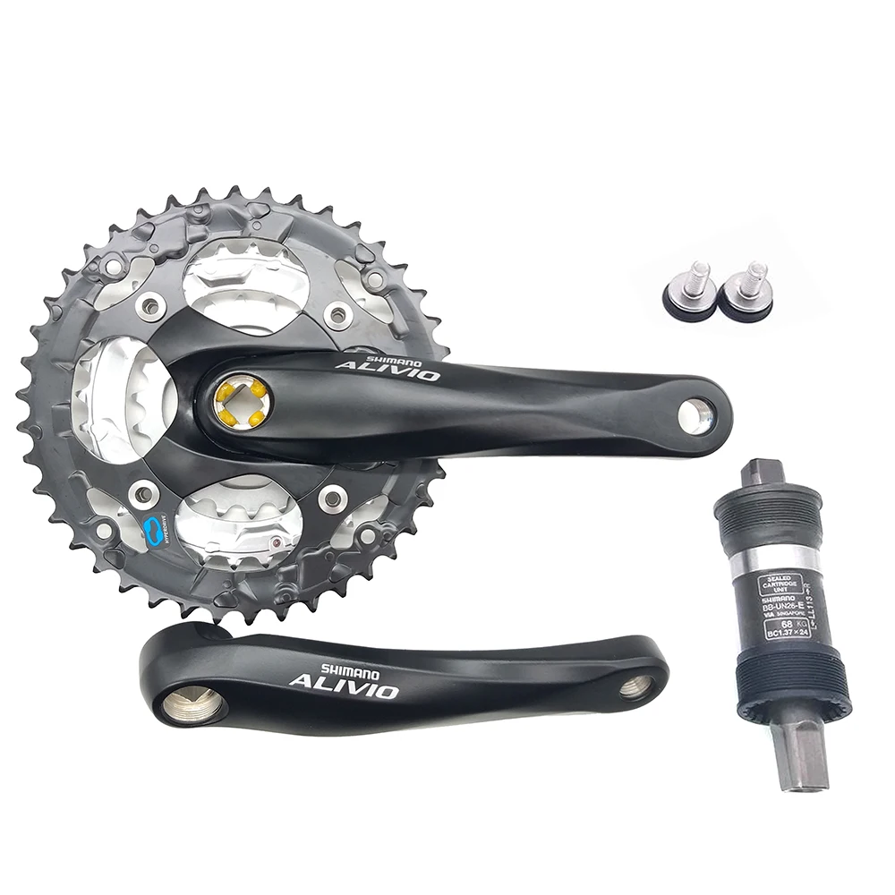 Shimano Alivio FC M410 bike crankset 8s 24s MYB bicycle Square crank set 42T 22 32 42T 170mm ...