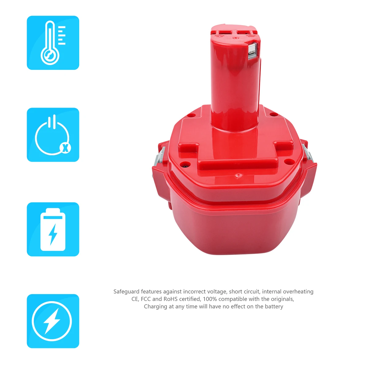 2 Batterie - Turpow – batterie de rechange NI-MH pour Makita, 14.4V ...