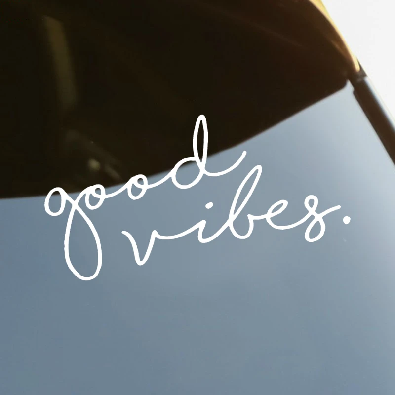 Good Vibes Die Cut Vinyl Decal Car Sticker Waterproof Auto Decors on ...