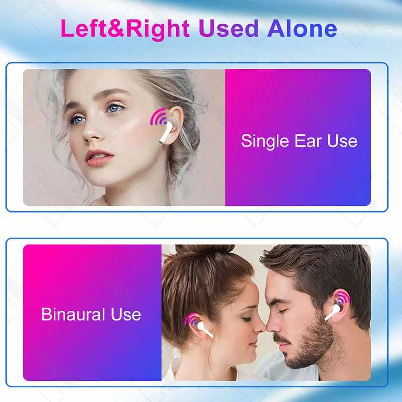 I9000 TWS наушники в ухо обнаружения всплывающие беспроводные наушники 8D супер бас Bluetooth 5 ...