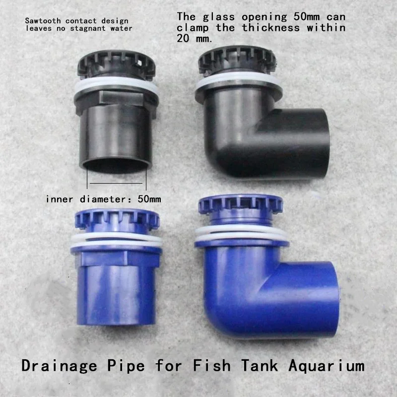 Drainage Pipe for Fish Tank Aquarium Connector Plastic Tube Joint Water ...