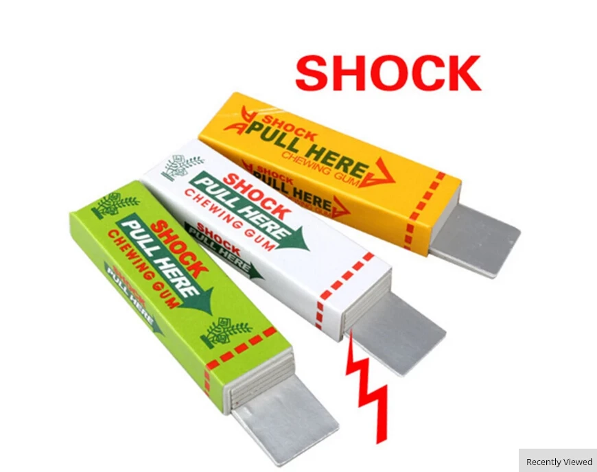 Electric Shock Joke Chewing Gum Pull Head Shocking Toy Gift Gadget ...