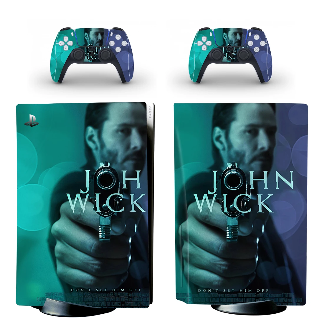 존 윅 Ps5 표준 디스크 스킨 스티커 데칼 커버 플레이스테이션 5 콘솔 및 컨트롤러 Ps5 스킨 스티커 비닐