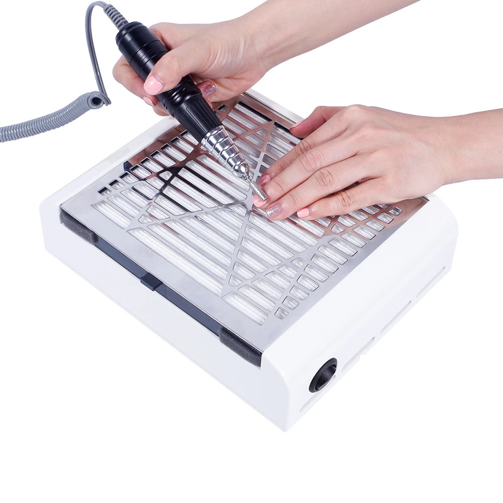 네일 집진기 강력한 팬 흡입 기계 네일 젤 먼지 진공 청소기 매니큐어 페디큐어 네일 아트 살롱 장비 40w