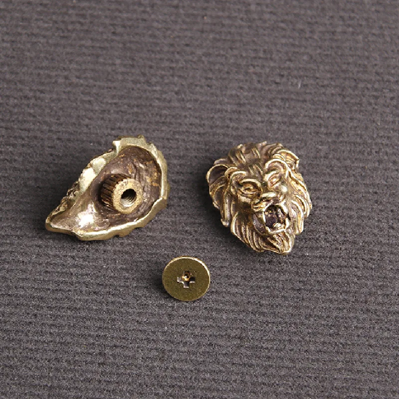 RIVET,Lion Head Rivet--Boucle décorative en laiton tête de Lion ...