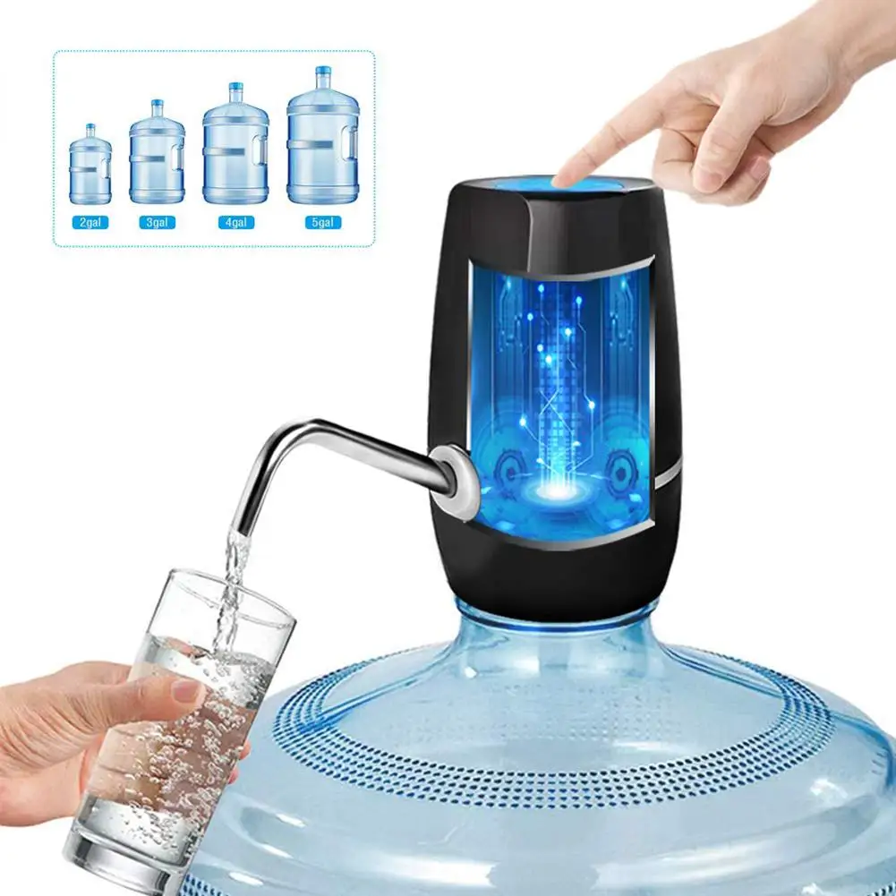 Portable Electronic Water Bottle Pump Wireless Usb Charged Electric ...