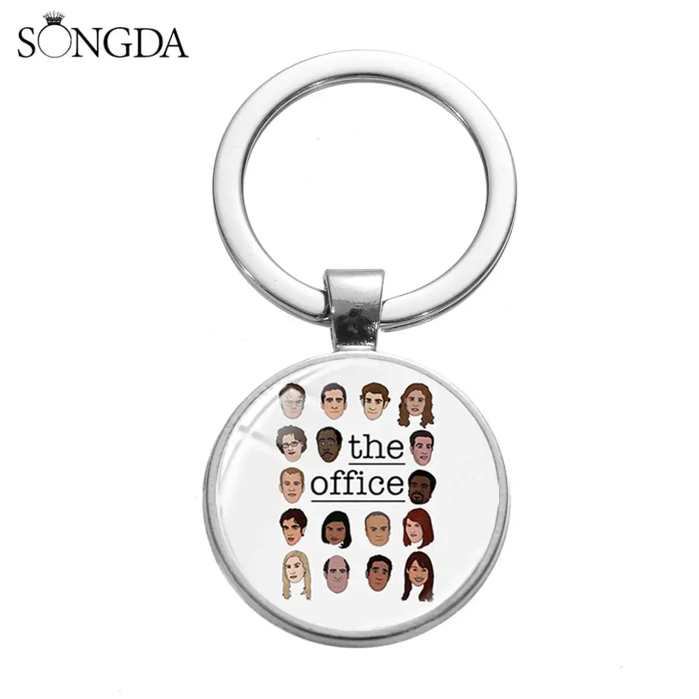 Office Tv Show Accessories | Glass Key Ring Holder | Tv Shows Keychain ...