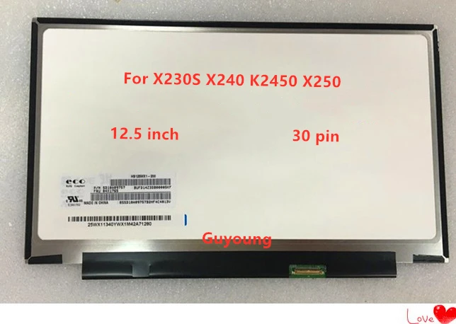 Laptop LED LCD Screen for lenovo Thinkpad x230s x240 X250 x260 X270 ...