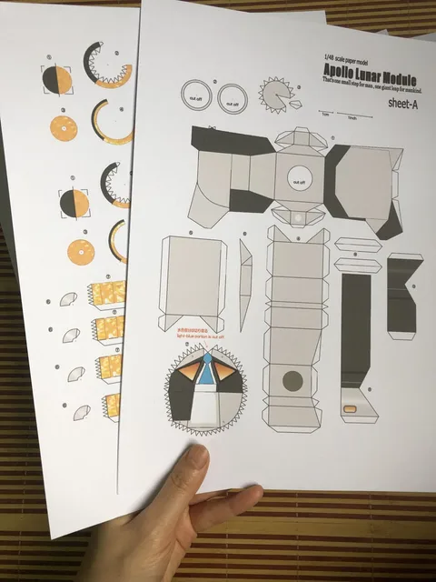 Apollo 11 Lunar Module Papercraft Tektonten Papercraft