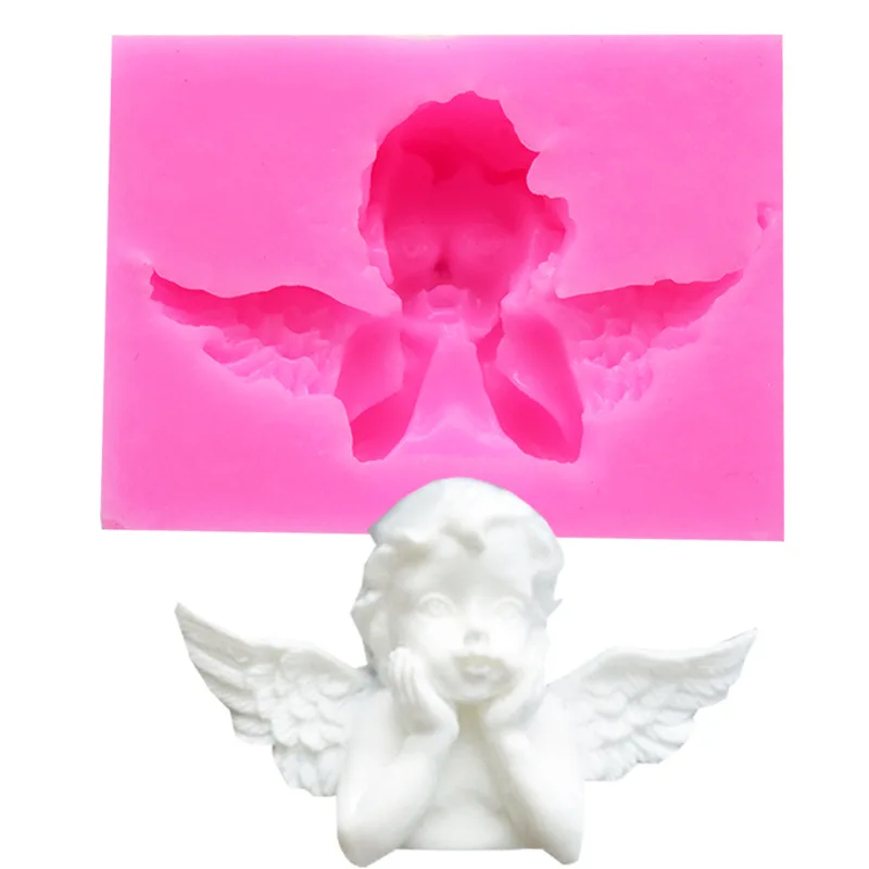 3d Angle Sugar Silicone Mold Angel Wing Cake Mold Flip Sugar Chocolate ...