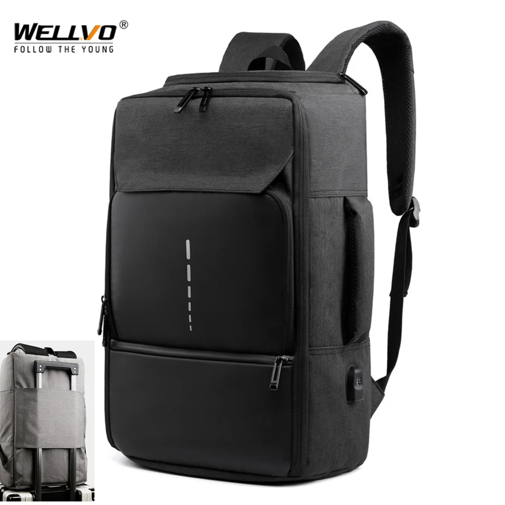 15.6 Inch Laptop Backpack Usb Charge Men School Notebook Bag Waterproof ...