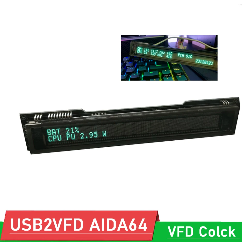 Vfd-Display-AIDA64-Sub-Scherm-Vfd-Klok-USB2VFD-AIDA64-Chassis-Display ...