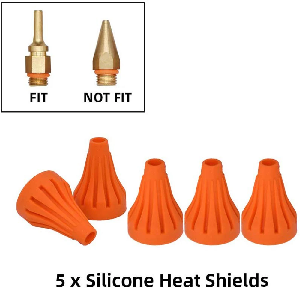 Glue Gun Silicone Heat Shields 5Pcs and Rubber for Full Size Hot Glue ...