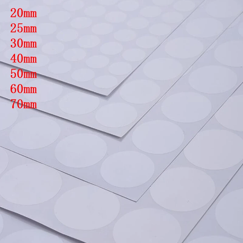 20/25/30/40/50/60/70mm Round/Circular Blank Transparent Waterproof Seal ...