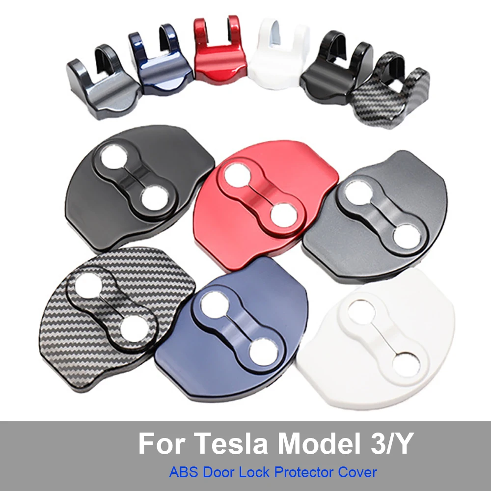 For-Tesla-Model-3-Model-Y-Door-Lock-Protector-Cover-Latches-Door ...