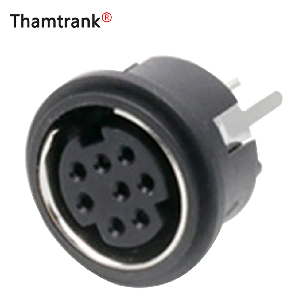 미니 8 핀 PS2 잭 DIN S 터미널 커넥터 PS2 8P 소켓 100 도, 180 PCS|커넥터| - AliExpress