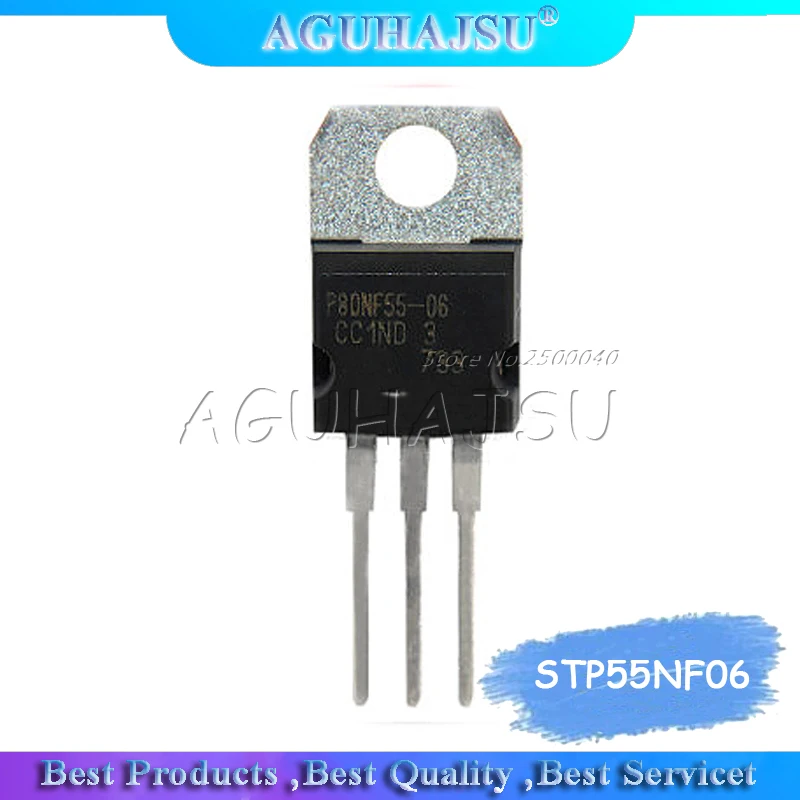 10pcs Stp55nf06 To-220 P55nf06 To220 55nf06 New Mos Fet Transistor ...