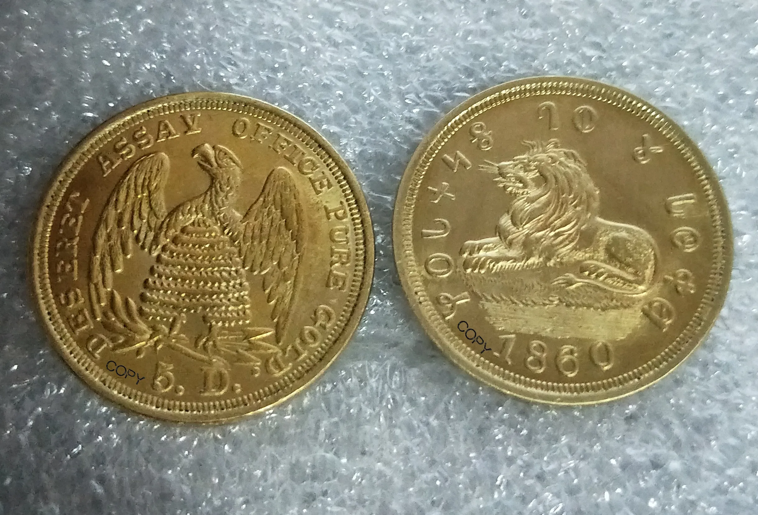 Mormon Gold 1860 Collectible Commemorative Curio 5 Dollar Behive and ...