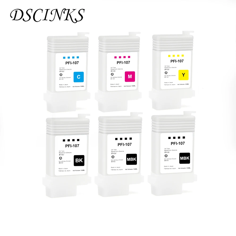 PFI-107 Refillable Ink Cartridge for Canon IPF670 IPF680 IPF685 IPF770 ...