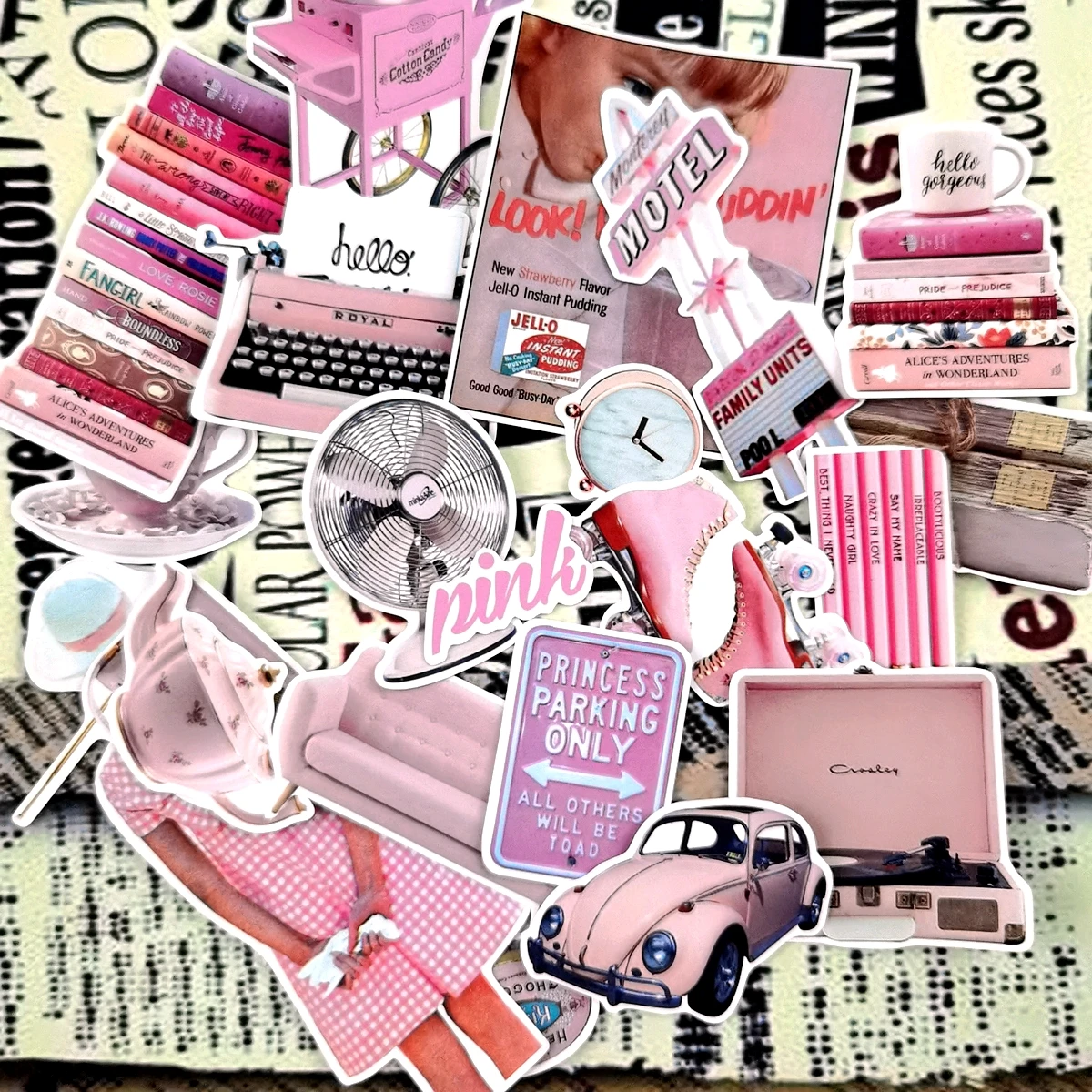 Hand Drawn Planner Sticker Doodles Pink Decorative Sticker Sheets ...